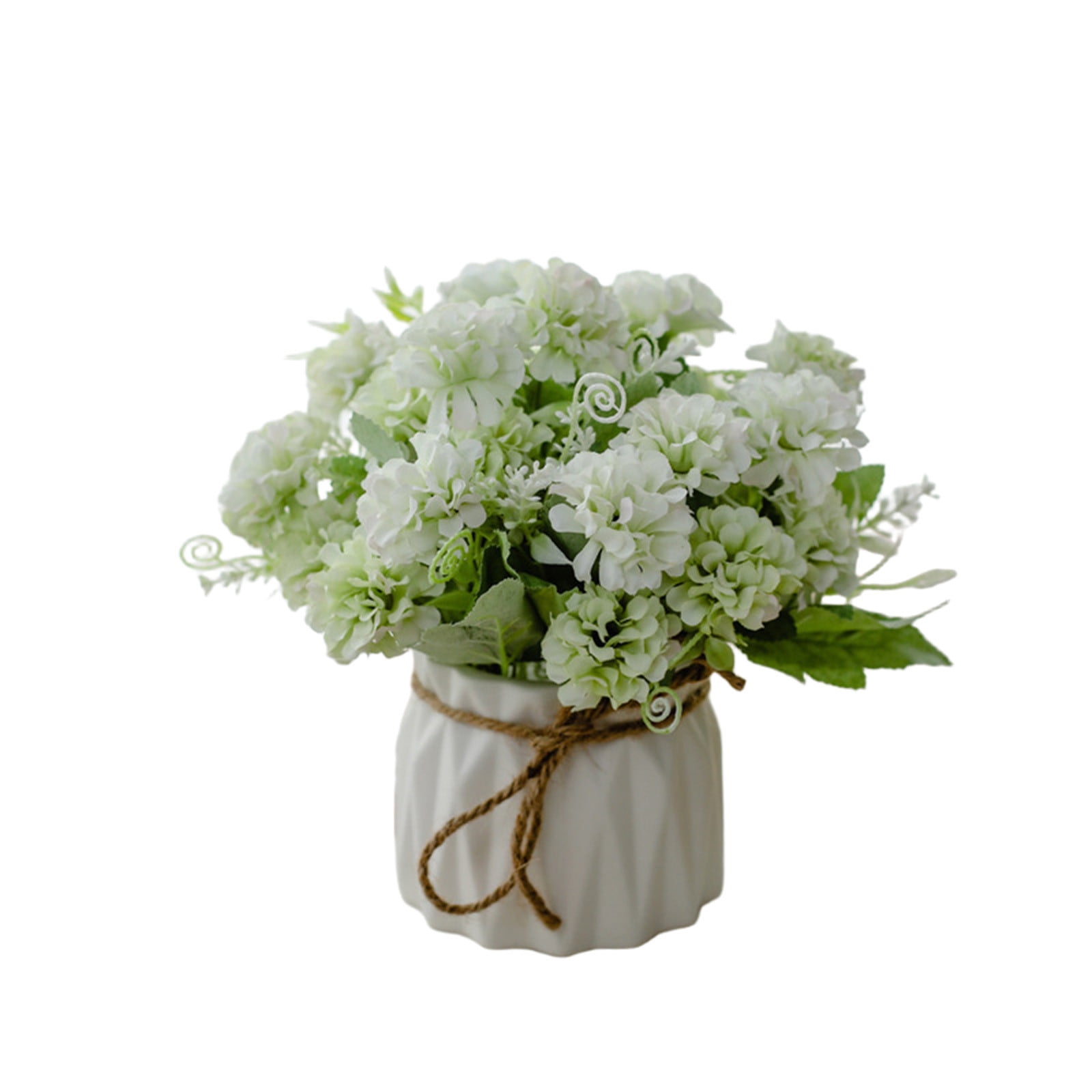 Tuscom Artificial Flowers in Pot, Mini Blue Hydrangea Artificial Flower ...