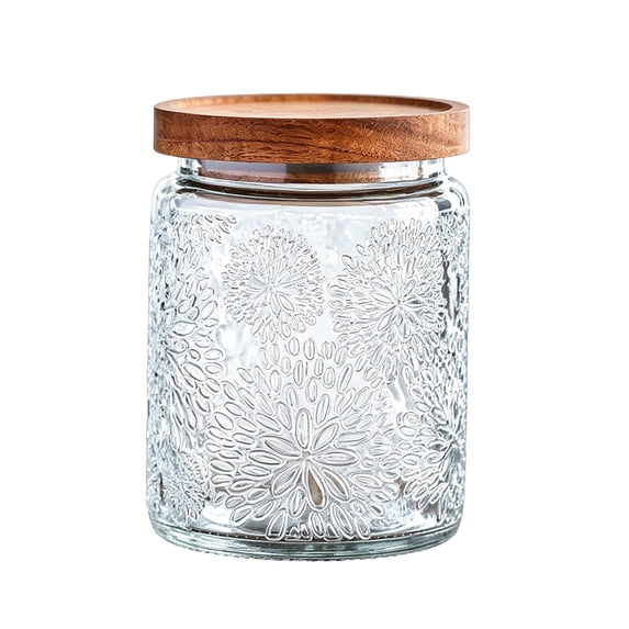 Tuscom Japanese Glass Storage Jar Airtight Canister High Borosilicate ...