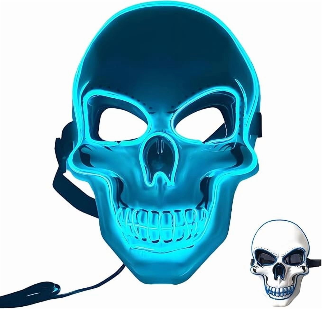 Tuscom LED Halloween Mask with Lights, Glow Skull Mask for Adults and ...