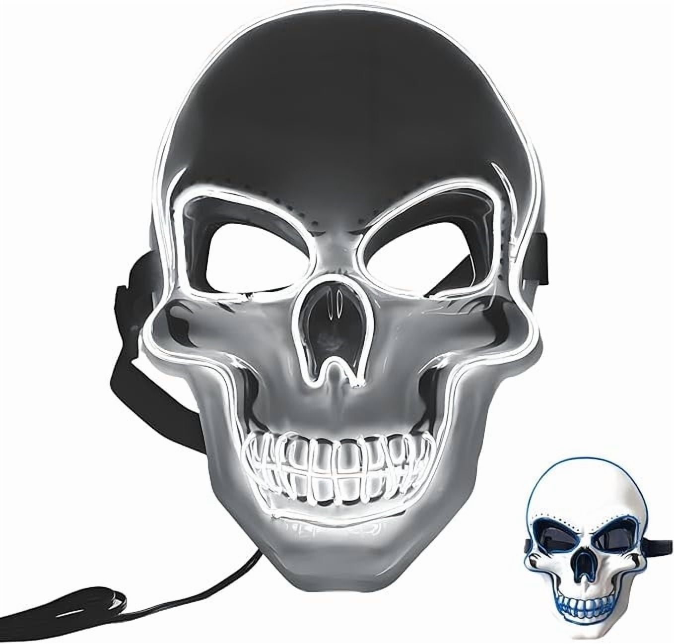 Tuscom LED Halloween Mask with Lights, Glow Skull Mask for Adults and ...