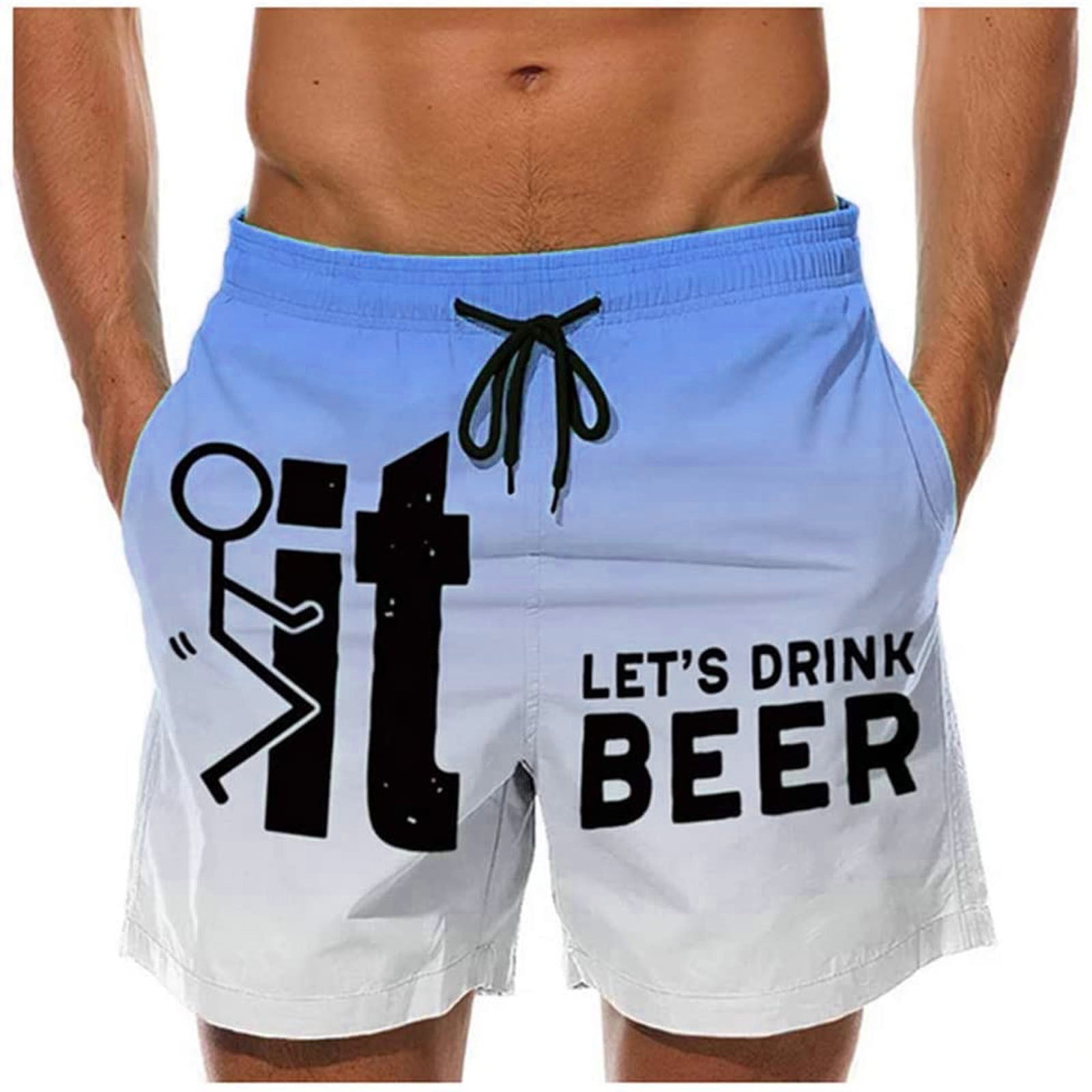 EGNMCR Mens Swim Trunk Summer Casual Quick Drying Swim Short Suit Beach ...