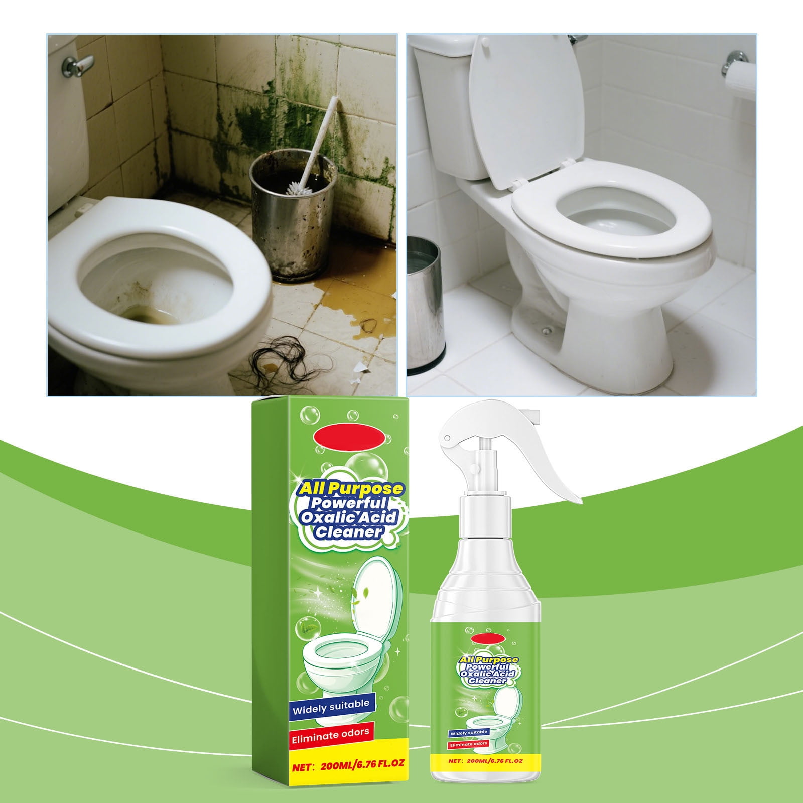 Tuscom All Purpose Cleaner Spray with Oxalic Acid, Powerful Bathroom ...