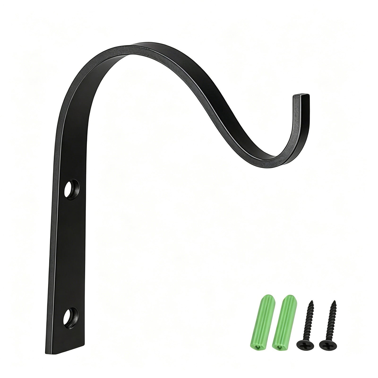 Tuscom Wrought Iron Wall Hook Curved Heavy Duty Metal Bracket Vintage ...