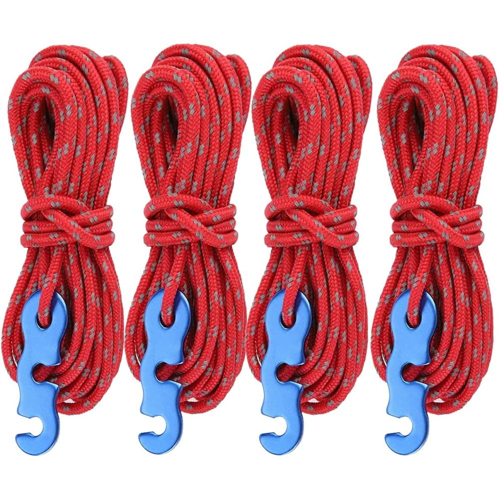 TuseyRxln 4 pieces of guy ropes, 4 meters of tent cord, Φ 3 mm camping cord - Walmart.com