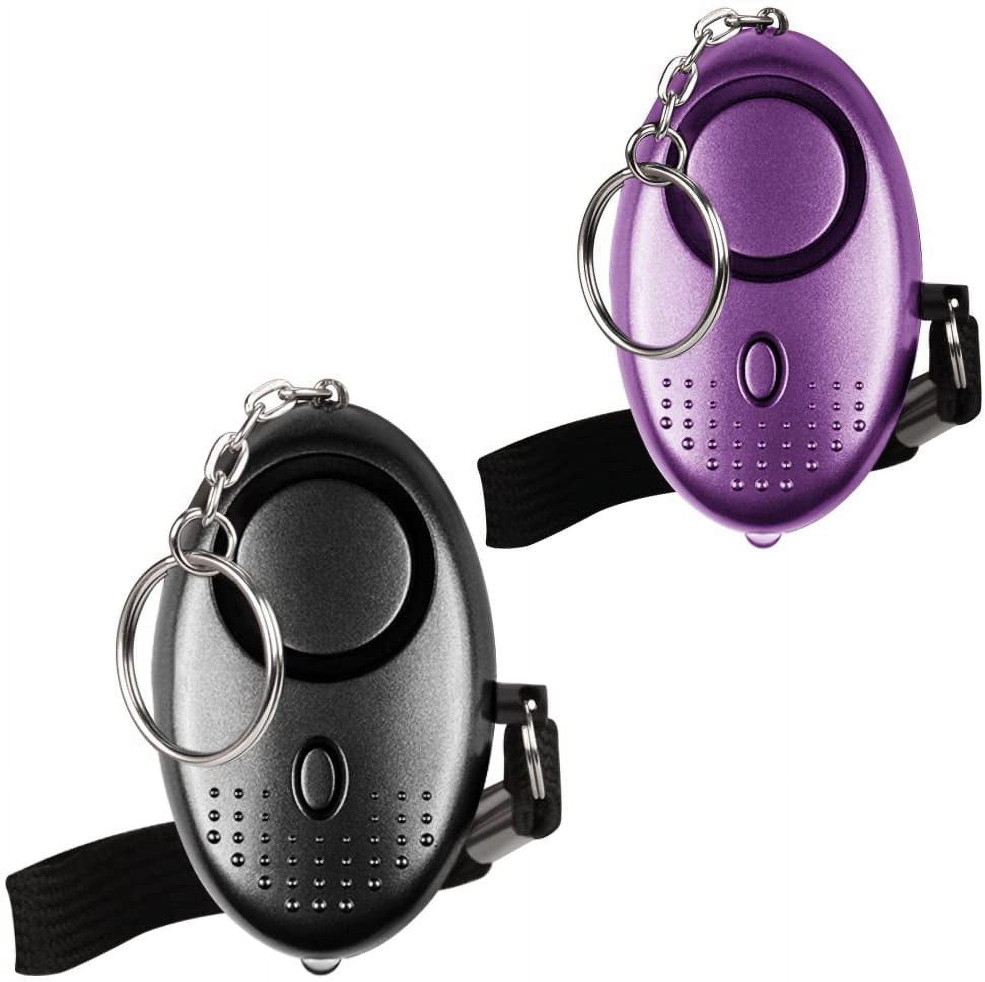 TuseyRxln Flashlight, two 140db personal alarm key chains, with ...