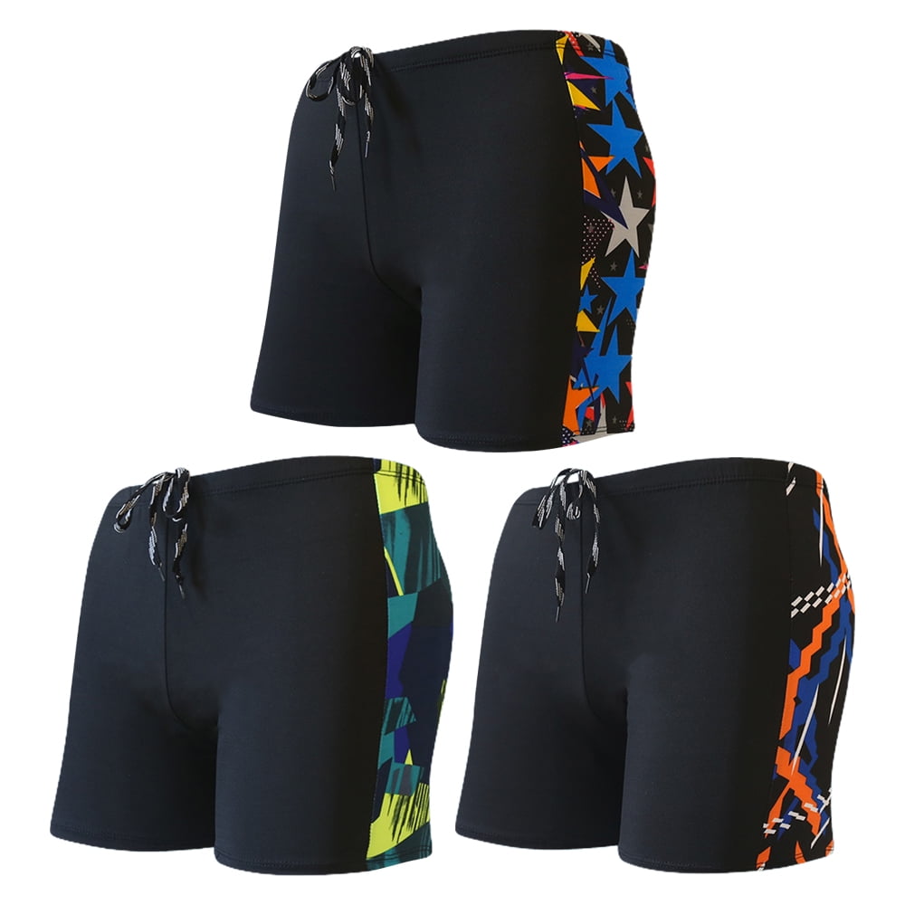 TuseyRxln Men's Square Leg Swim Briefs Printed Swimsuit Athletic ...