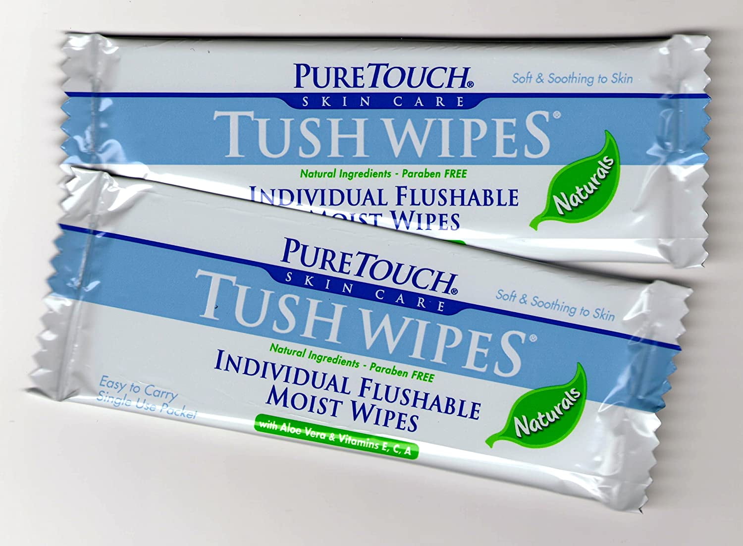 Tush Wipe NATURALS for Adults. Individual Flushable Moist Wipes BULK of ...