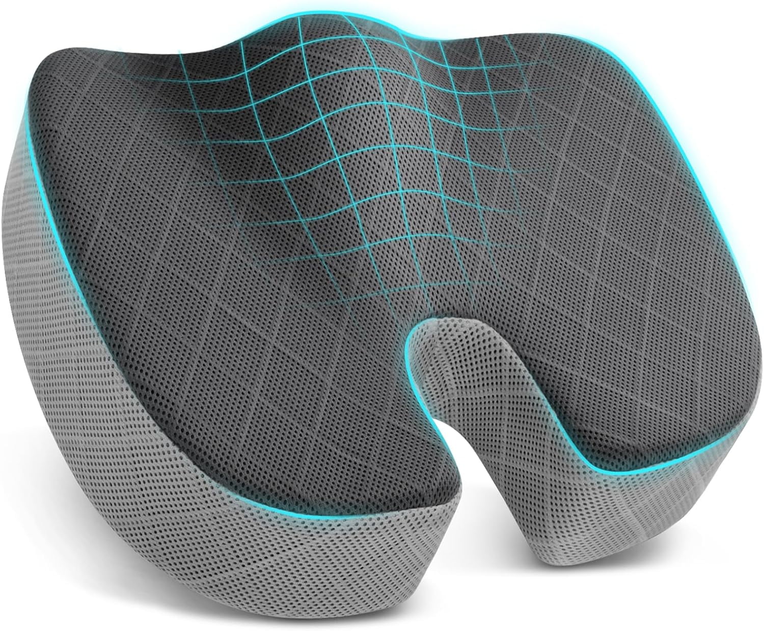TushGuard Office/Car Seat Cushion, Non-Slip Sciatica & Back Coccyx ...