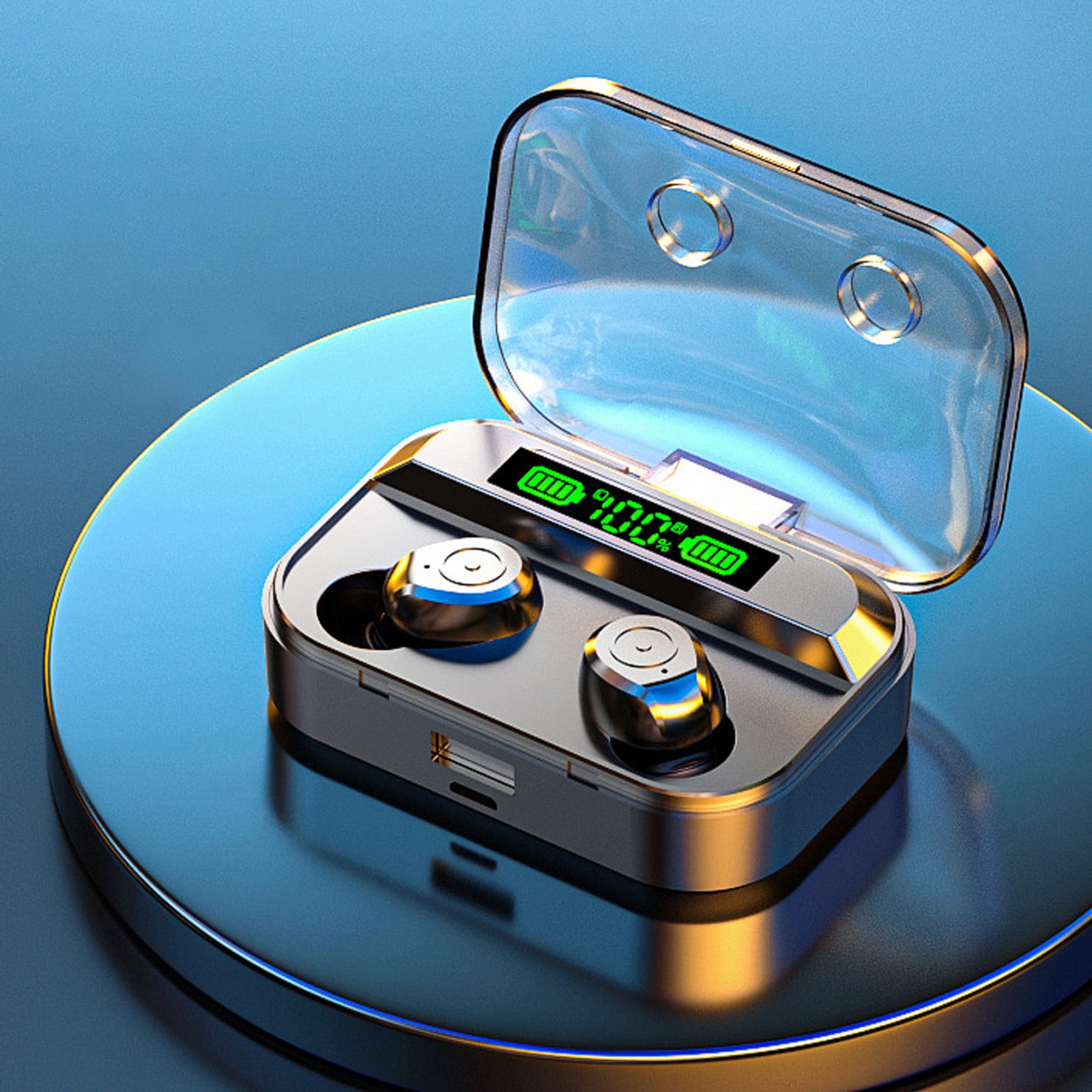 Tusihei Clearance Deals Wireless Earbuds Bluetooth Headphones, with LED ...