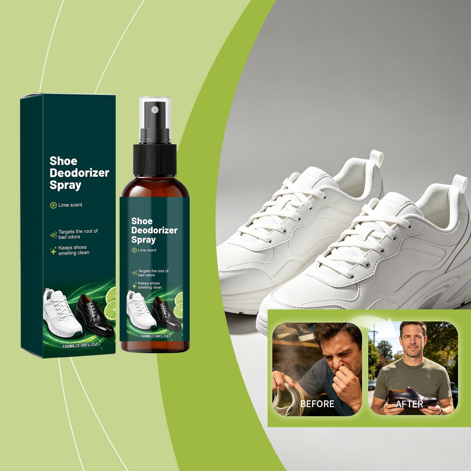 Tusihei Shoe Deodorizer, Foot Spray and Shoe Odor Eliminator ...