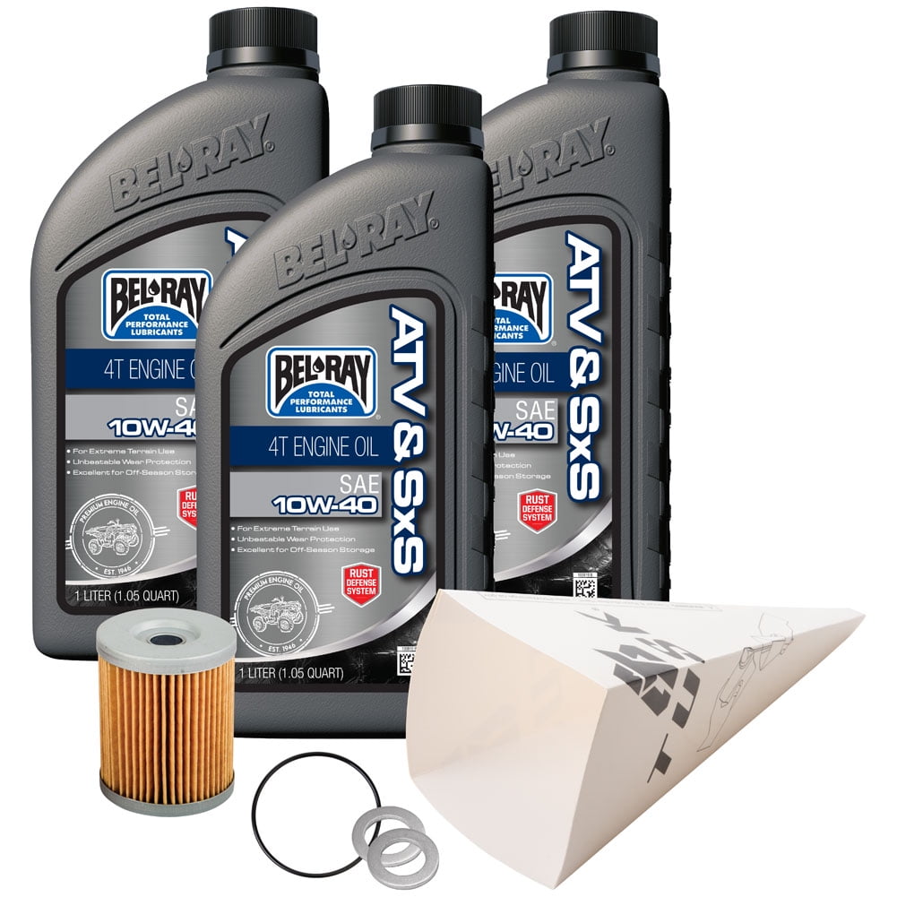 Tusk 4-Stroke Oil Change Kit For Bel-Ray ATV & SXS Trail 10W-40 For ...