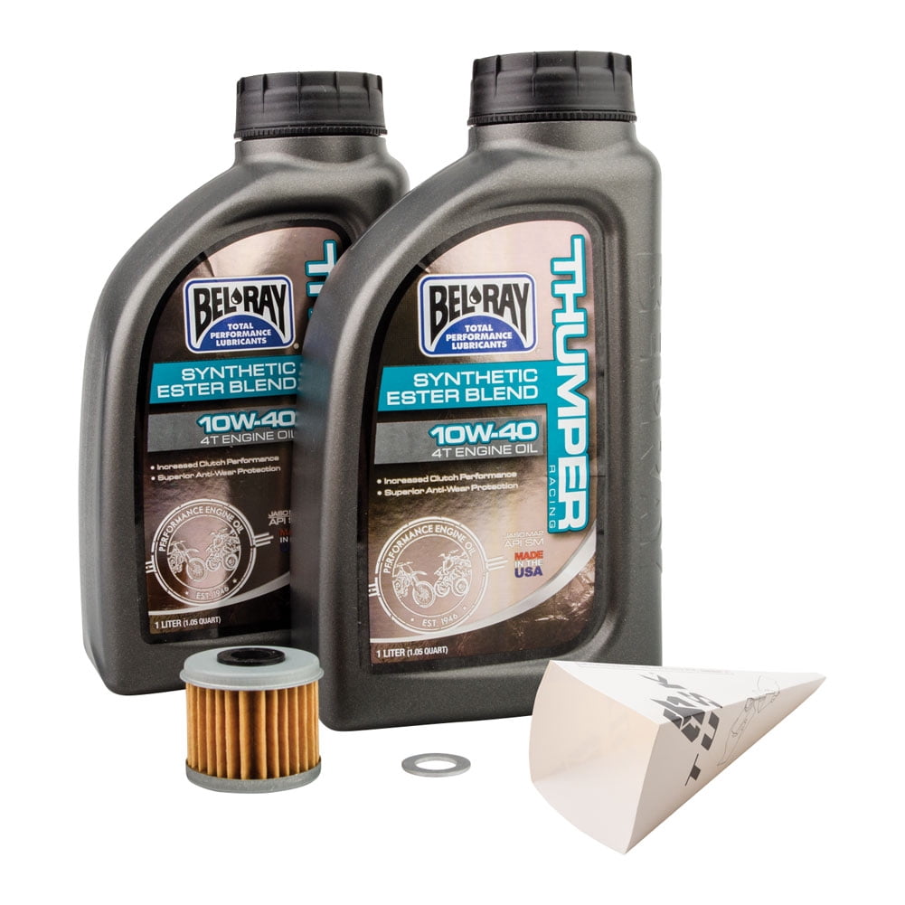 Tusk 4-Stroke Oil Change Kit Bel-Ray Thumper Synthetic Blend 10W-40 For ...