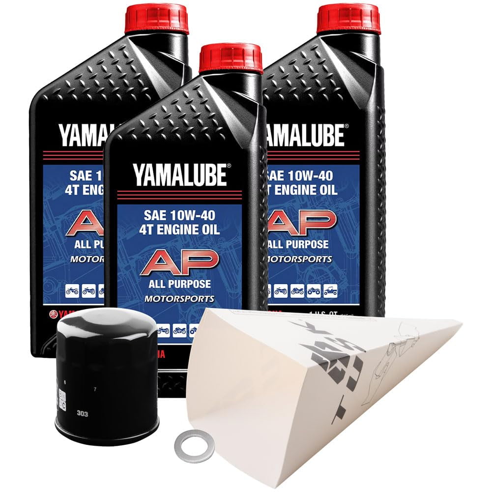 Tusk 4-Stroke Oil Change Kit Yamalube All Purpose 10W-40 For Yamaha ...