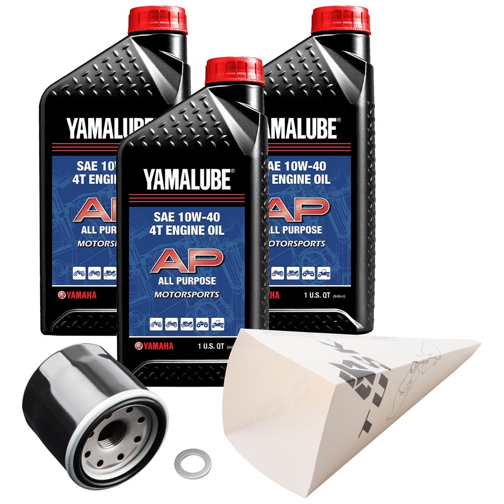 Tusk 4-Stroke Oil Change Kit For Yamalube All Purpose 10W-40 For Yamaha ...