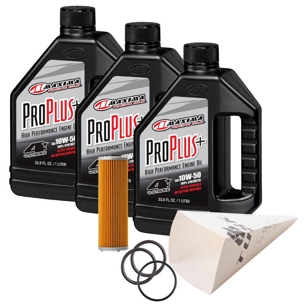 Tusk 4-Stroke Oil Change Kit Maxima Pro Plus Full Synthetic 10W-50 For ...