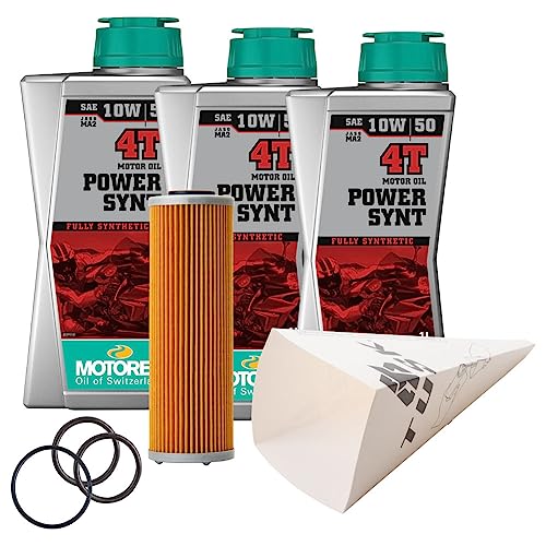 Tusk 4-Stroke Oil Change Kit Motorex Power Full Synthetic 4T 10W-50 For ...