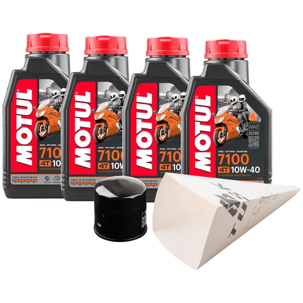 Tusk 4-Stroke Oil Change Kit Motul 7100 Full Synthetic 10W-40 - Walmart ...