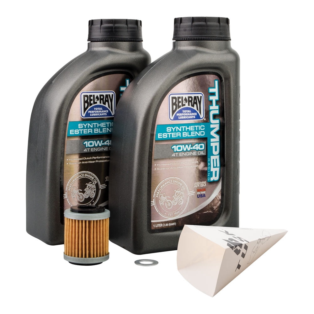 Tusk 4-Stroke Oil Change Kit Bel-Ray Thumper Synthetic Blend 10W-40 ...