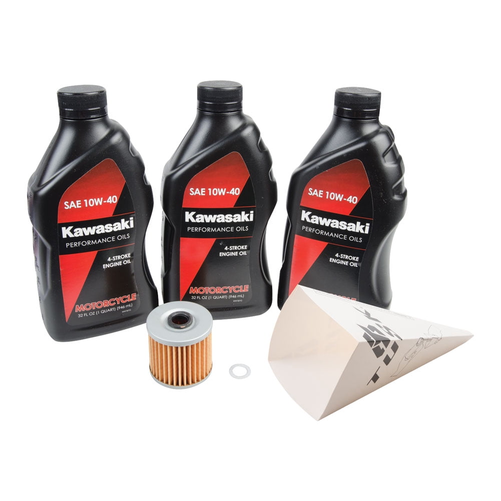 Tusk 4-Stroke Oil Change Kit for Kawasaki 10W-40 For Kawasaki KLR650 ...