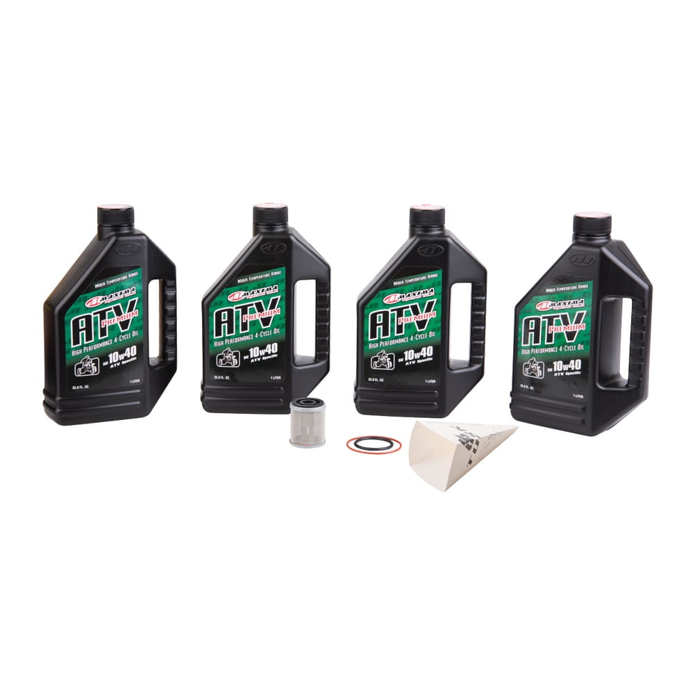 TUSK 4-Stroke Oil Change Kit Compatible with Maxima ATV Premium 4-T 10W ...