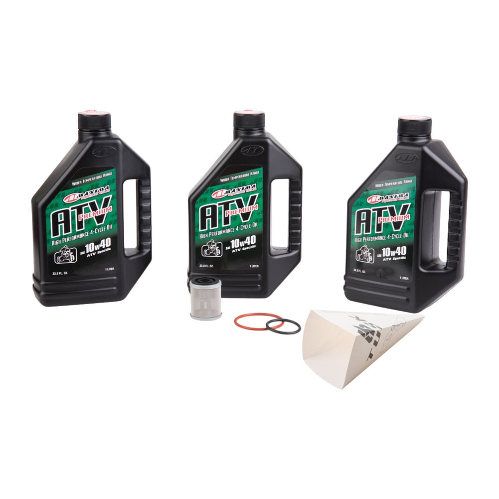 TUSK 4-Stroke Oil Change Kit Compatible with Maxima ATV Premium 4-T 10W ...