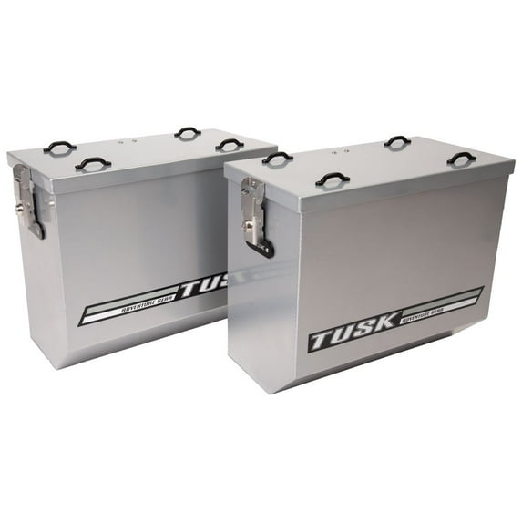 Tusk Aluminum Panniers V2 Large Silver - Walmart.com