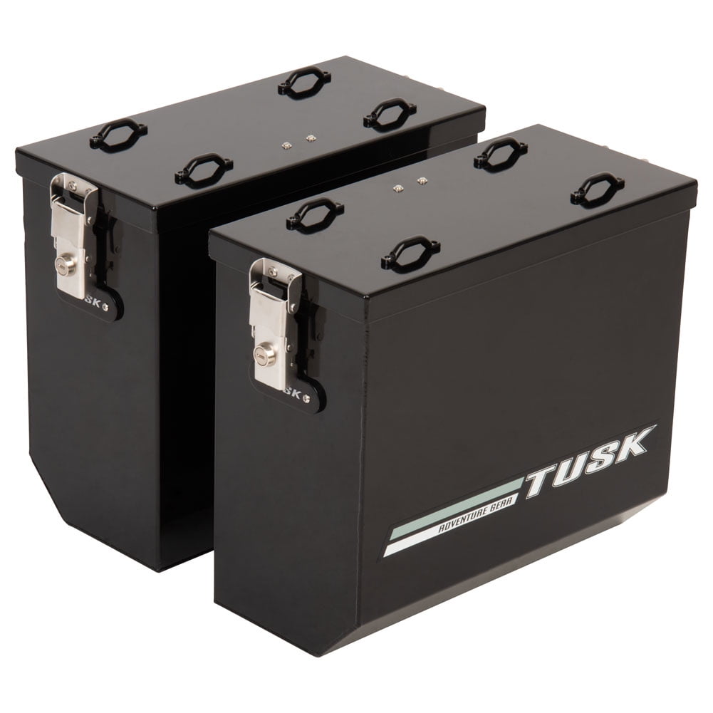 Tusk Aluminum Panniers V2 Medium Black - Walmart.com