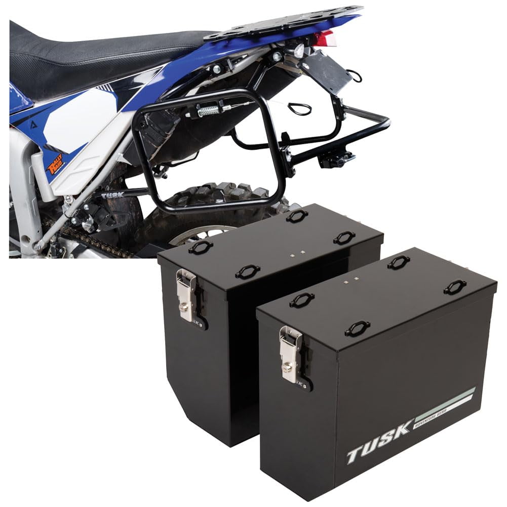 Tusk Aluminum Panniers with Pannier Racks V2 Large Black for WR20R ...