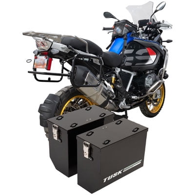 Tusk Aluminum Panniers with Pannier Racks V2 Medium Black For BMW ...