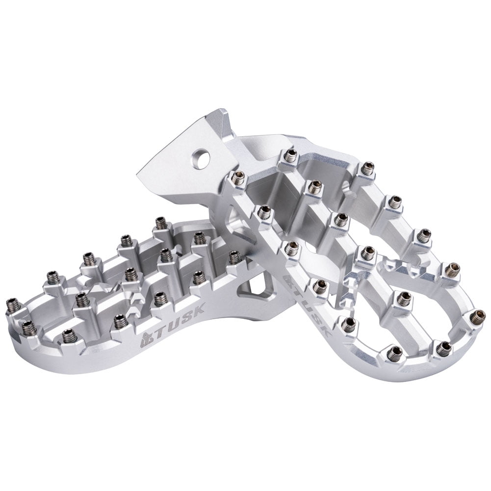 Tusk Edge Billet Adventure Foot Pegs Silver For BMW R1300GS 2024-2025 ...