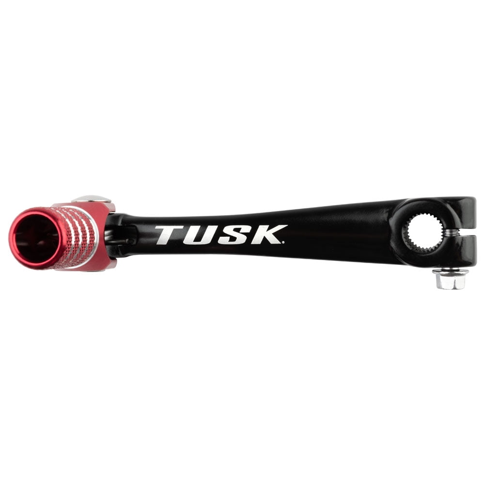Tusk Folding Shift Lever Aluminum Black/Red Tip - Walmart.com