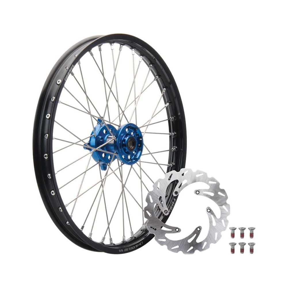 Tusk Impact Complete Front Wheel Package 21 x 1.60 Black Rim/Silver Spoke/Blue Hub For Husqvarna ...