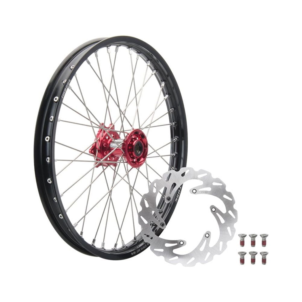 Tusk Impact Complete Front Wheel Package 21 x 1.60 Black Rim/Silver ...