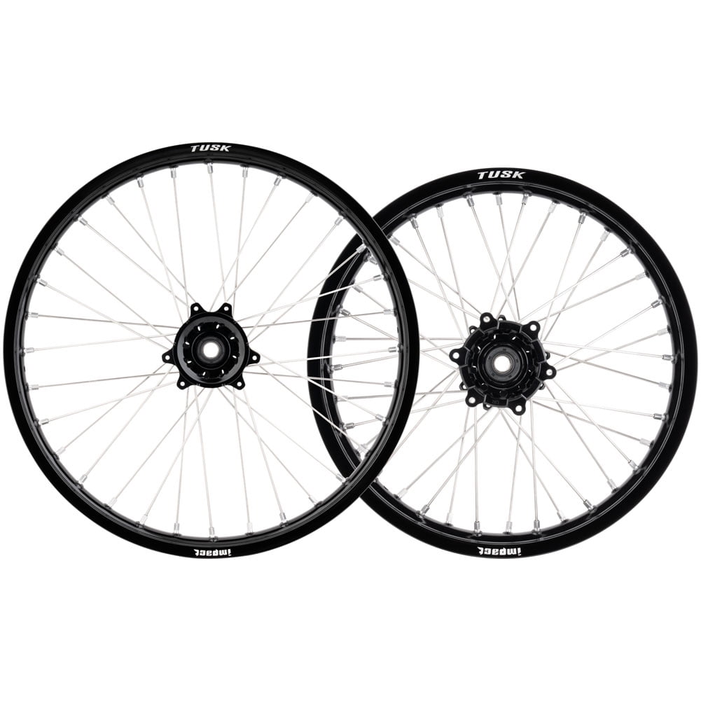 Tusk Impact Complete Front and Rear Wheel 1.60 x 19 / 1.60 x 19 Black ...