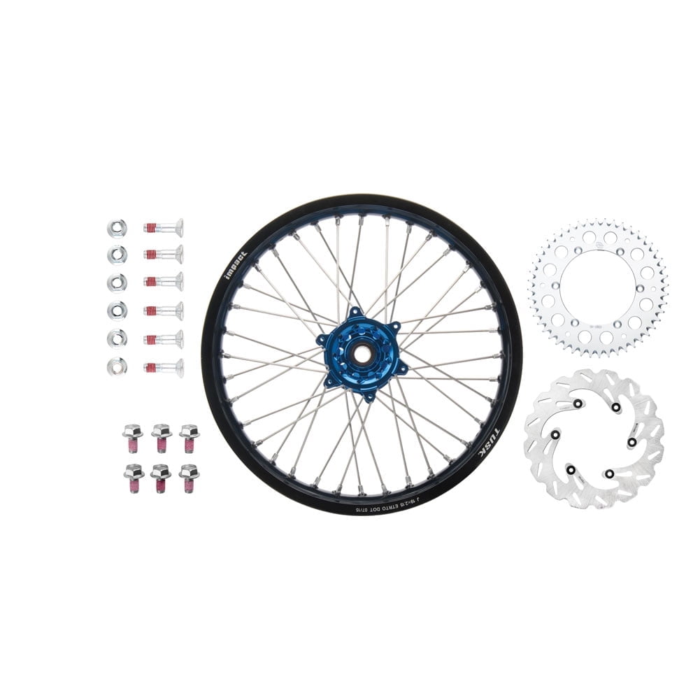 Tusk Impact Complete Rear Wheel Package 18 x 2.15 Black Rim/Silver ...