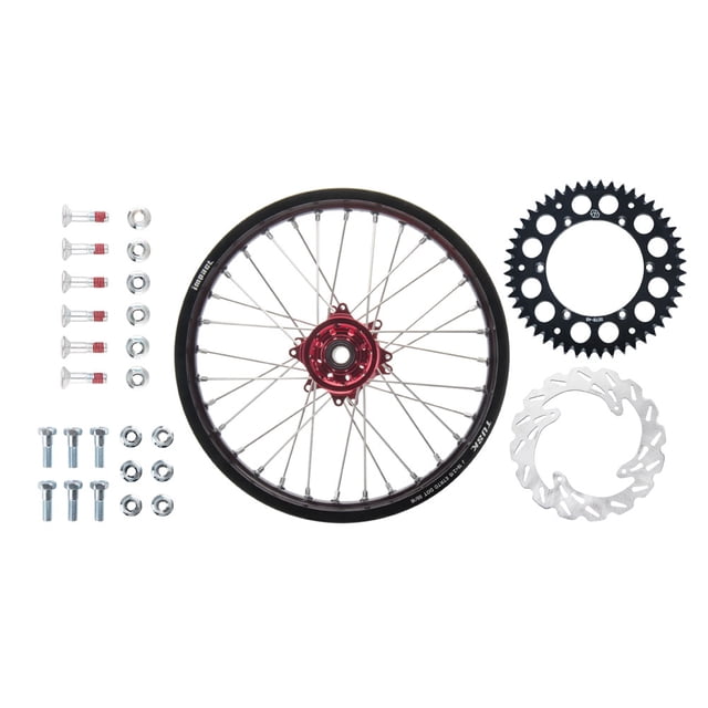 Tusk Impact Complete Rear Wheel Package 19 X 2.15 Black Rim/Silver ...