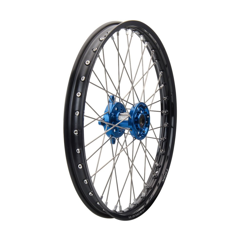 Tusk Impact Complete Wheel - Front 21 x 1.60 Black Rim/Silver Spoke ...