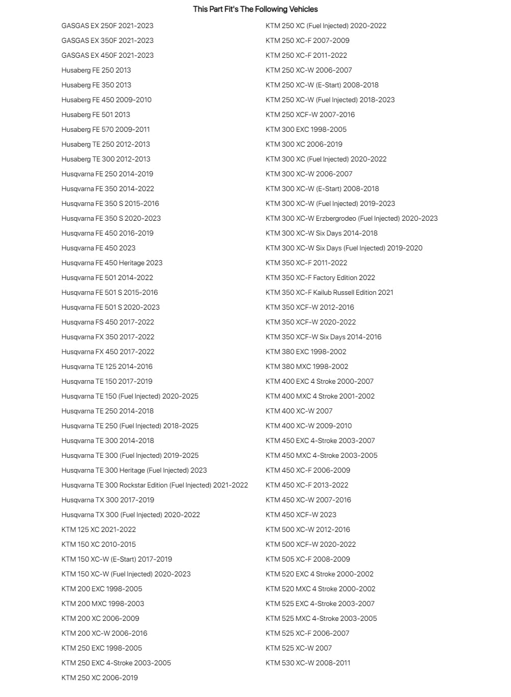 Tusk Kickstand Rubber Strap Pair Orange for KTM 350 XC-F Factory ...