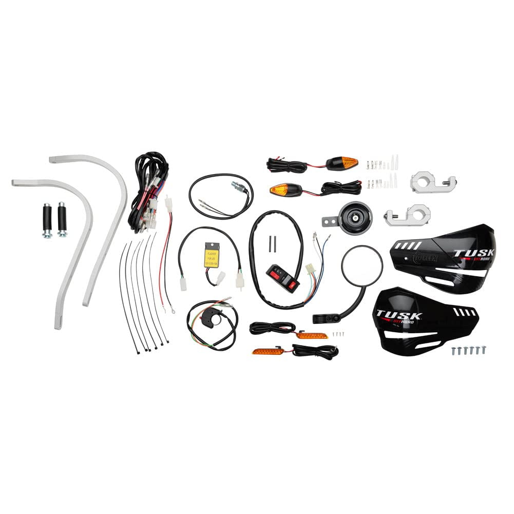 Tusk Motorcycle Enduro Lighting Kit with Handguard Turn Signals without ...