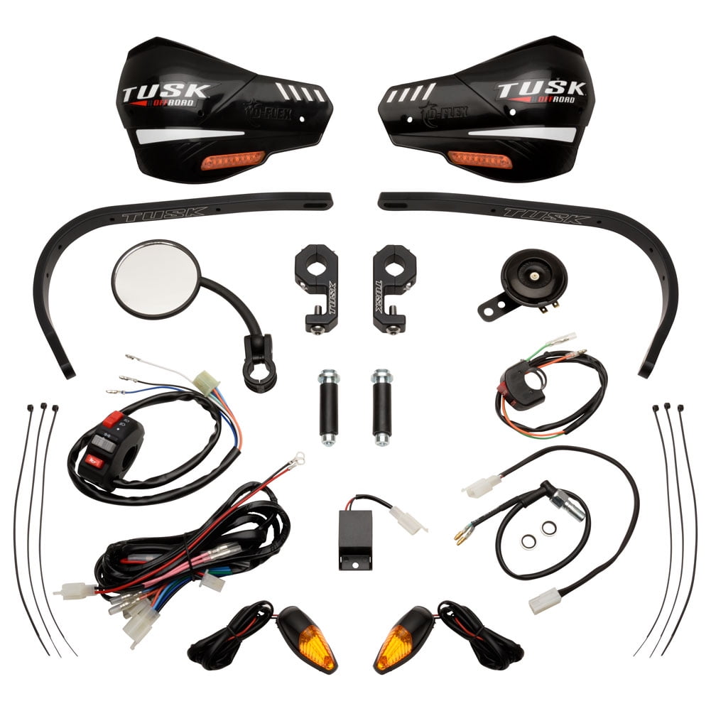 Tusk Motorcycle Enduro Lighting Kit with Handguard Turn Signals without ...