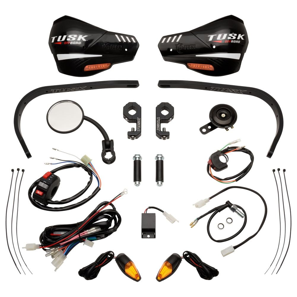 Tusk Motorcycle Enduro Lighting Kit with Handguard Turn Signals without ...