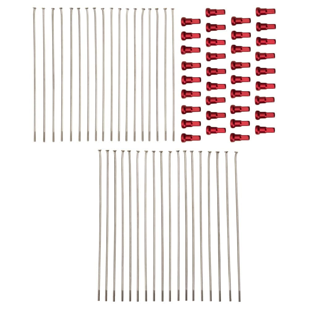 Tusk Motorcycle Spoke Kit - Front 21" Silver Spoke/Red Nipple For ...