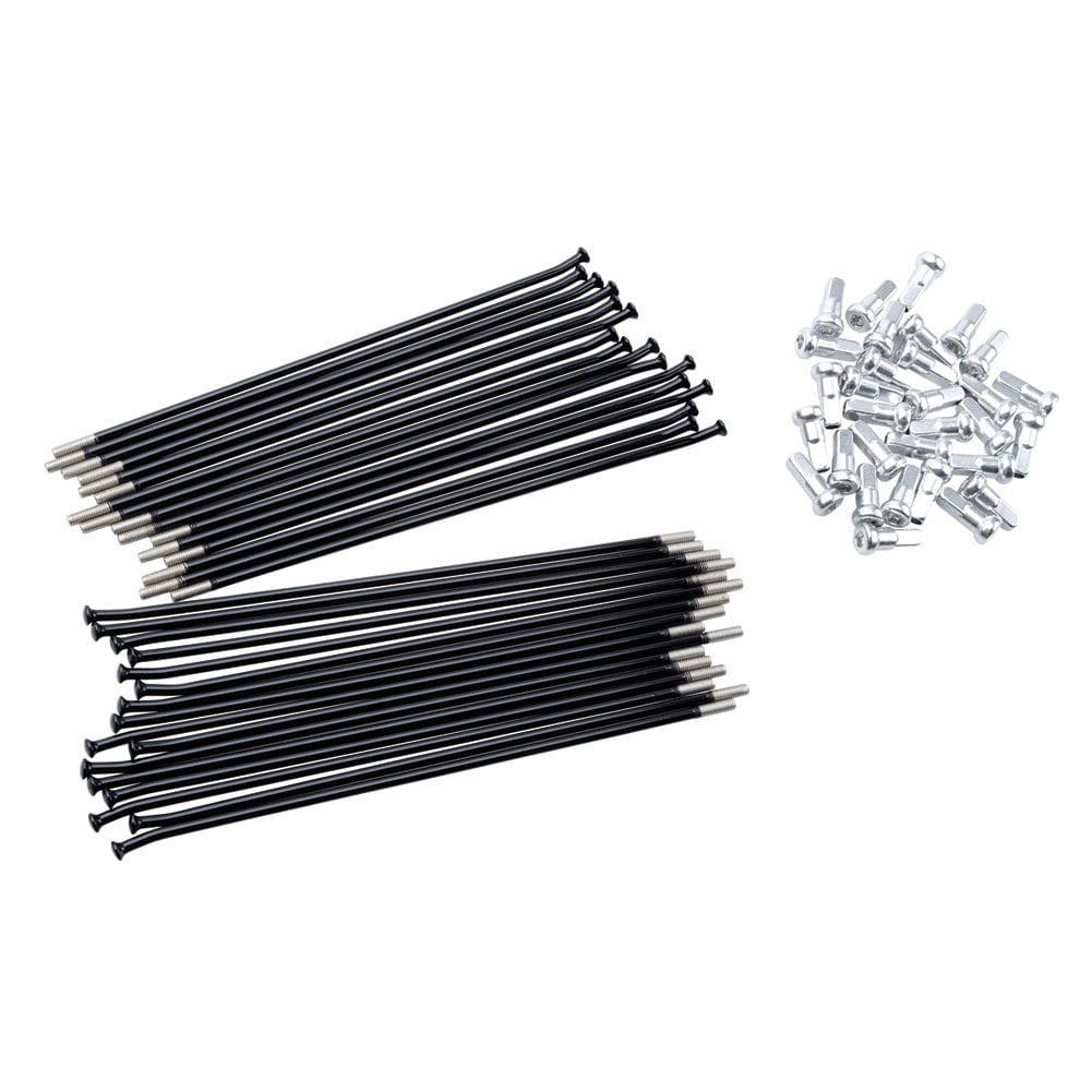 Tusk Motorcycle Spoke Kit - Rear 18" Black Spoke/Silver Nipple For KTM ...