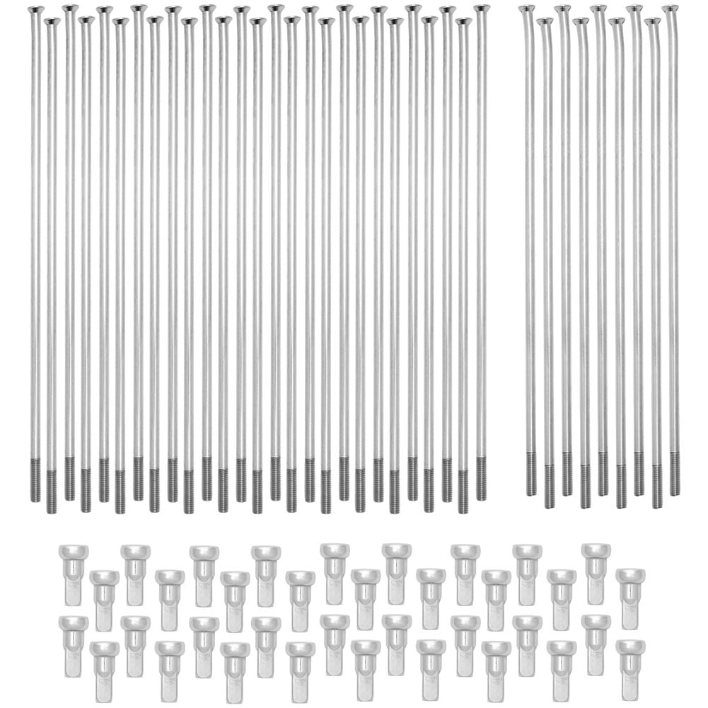 Tusk Motorcycle Spoke Kit - Rear 18" Silver Spoke/Silver Nipple For ...