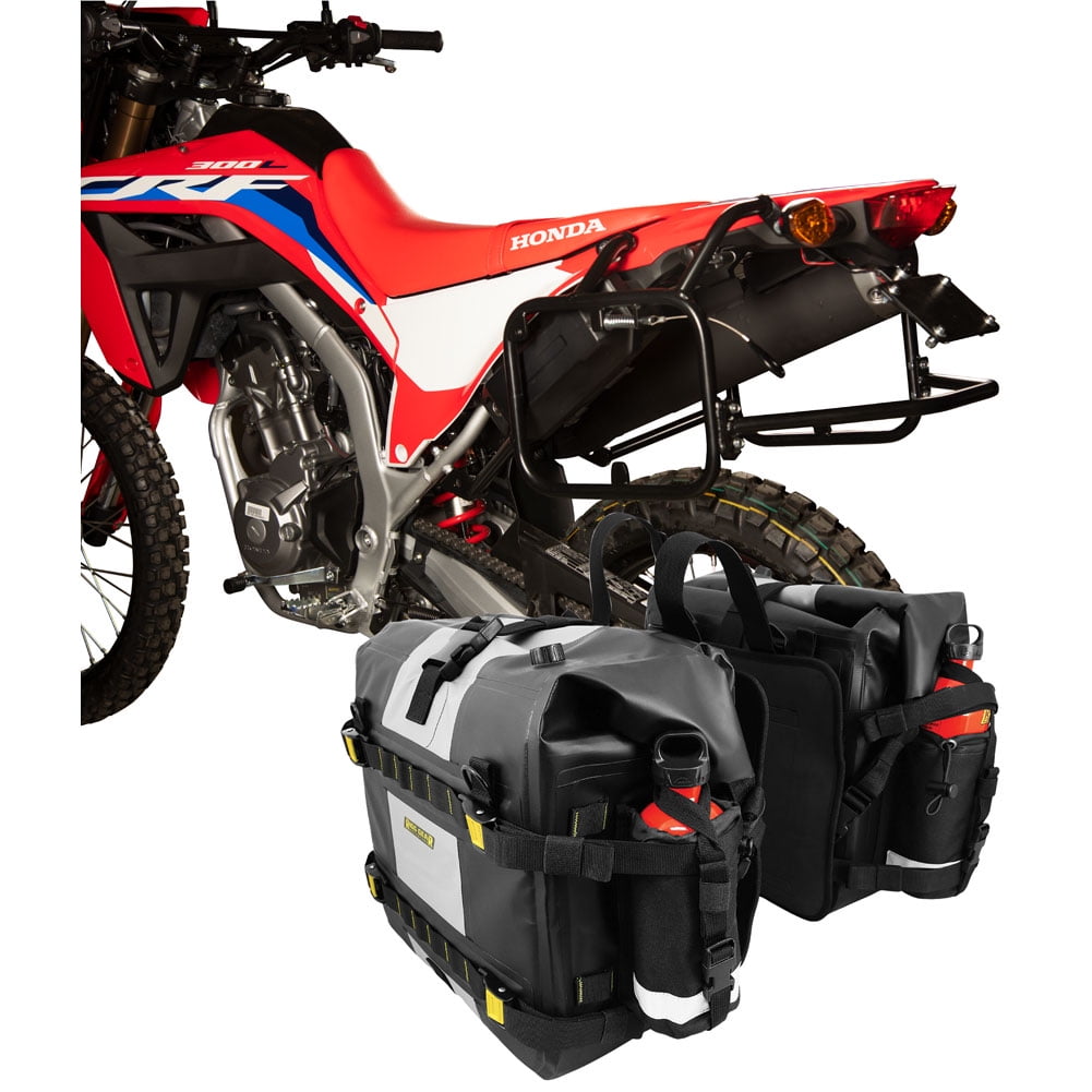 Tusk Pannier Racks with Nelson Rigg Hurricane Dry Saddlebags Black ...