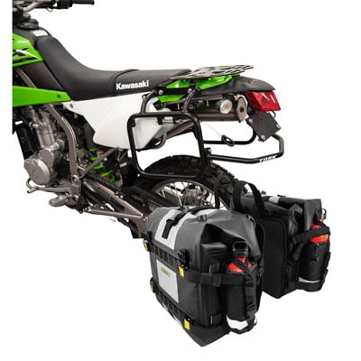 Tusk Pannier Racks with Nelson Rigg Hurricane Dry Saddlebags with Top ...