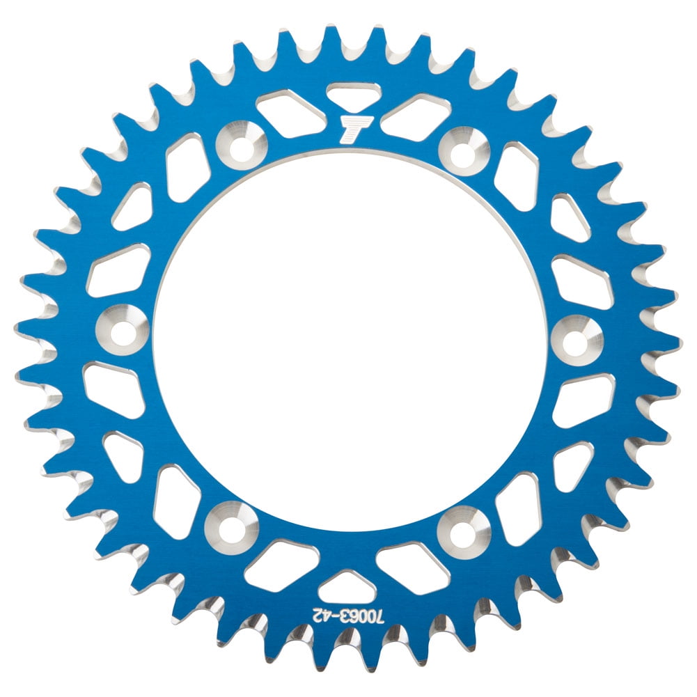 Tusk Rear Aluminum Sprocket 42 Tooth Blue for Yamaha YZ250F Monster ...