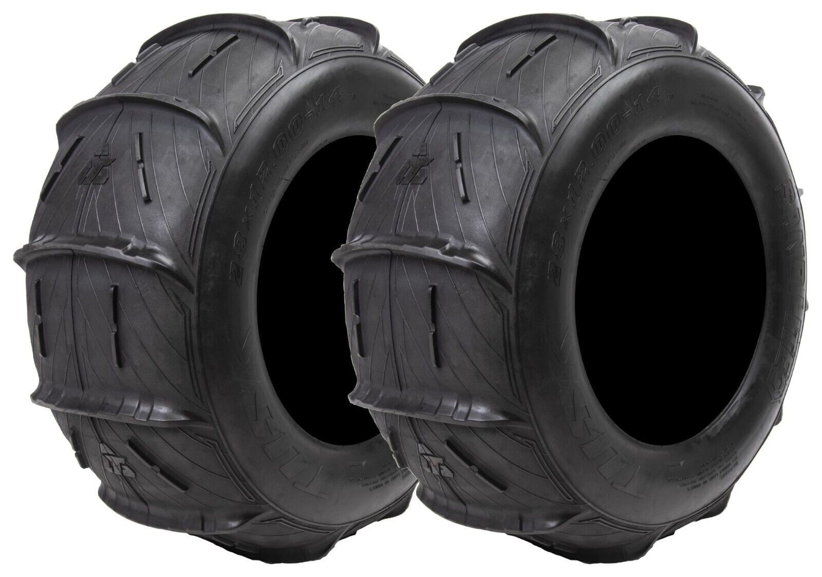 Tusk Sand Lite? Rear Tire Set 28x12-14 (12 Paddle) - Walmart.com