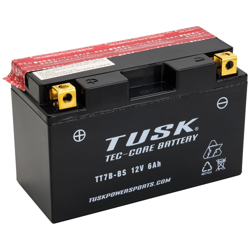 Tusk Tec-Core Battery with Acid TT7B-BS Maintenance-Free For Suzuki DR ...