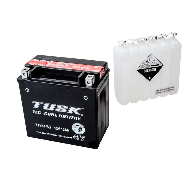 Tusk Tec-Core Battery with Acid TTX14BS Maintenance-Free For Royal ...